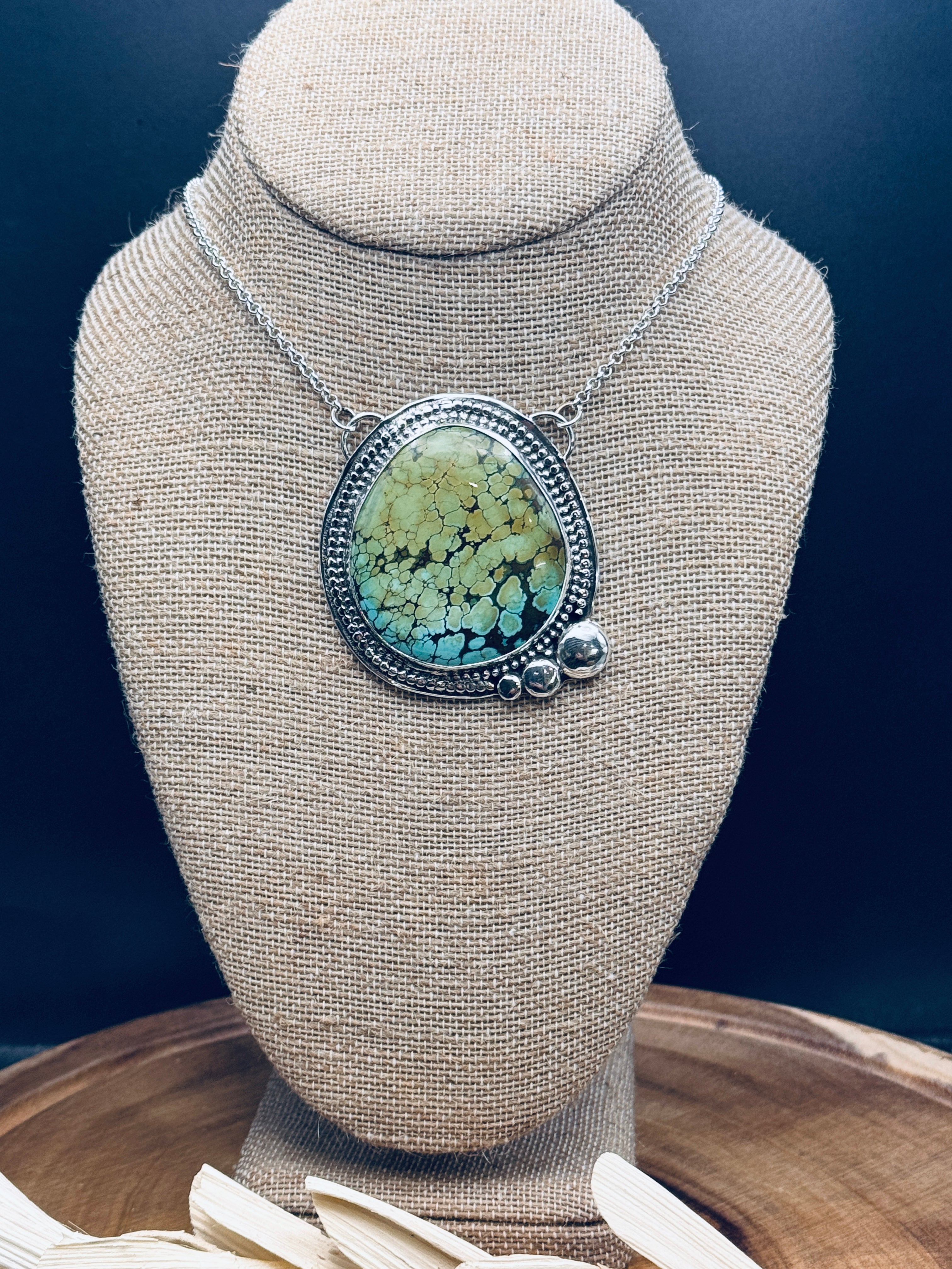 Polychrome Hubei Turquoise Large Statement Pendant – Kukio Jewelry