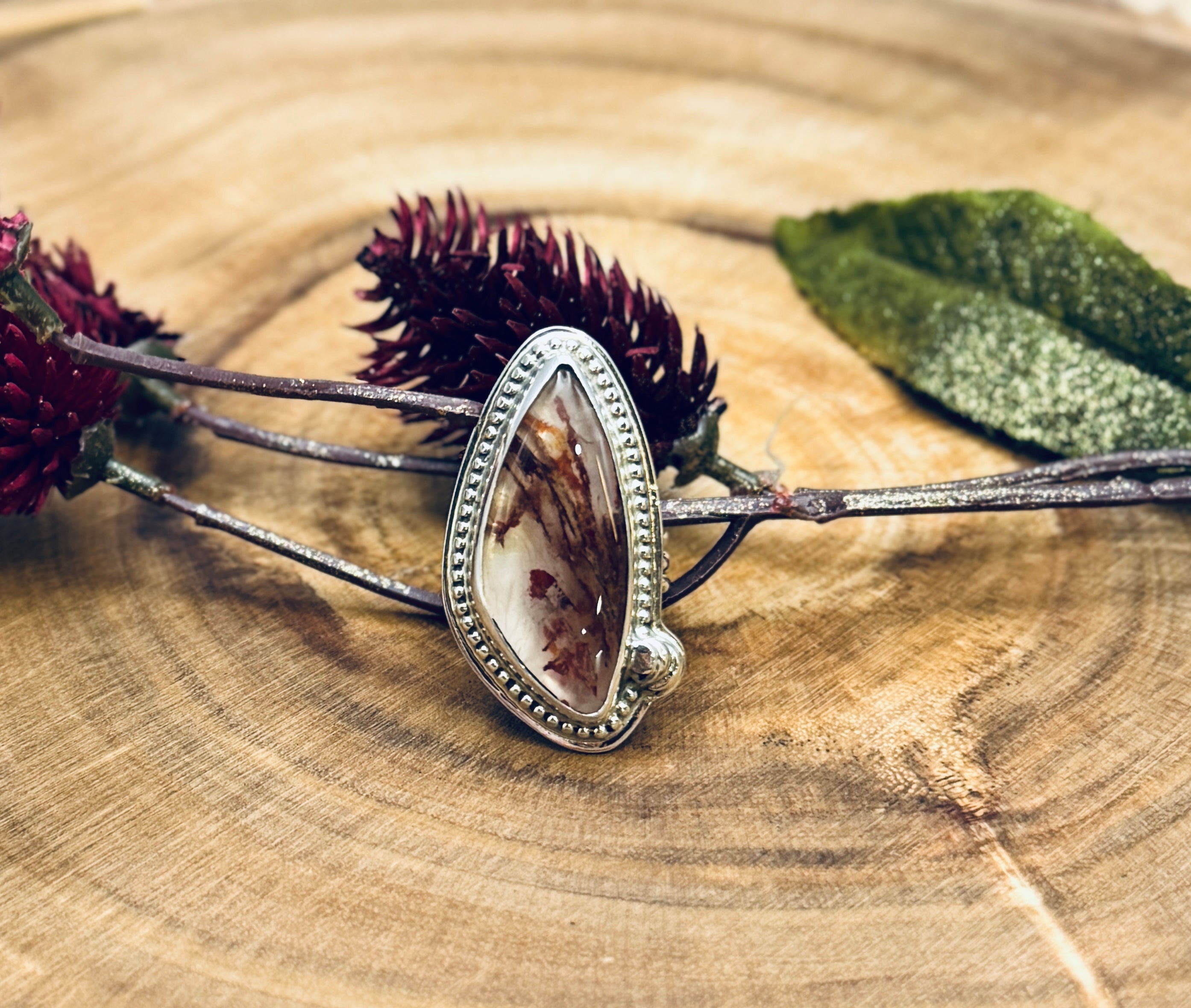Rare Copper Stained Quartz Sterling Silver Ring – Kukio Jewelry